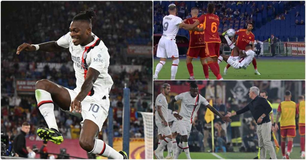 Rafael Leao Bicycle Kick Goal Vs Roma